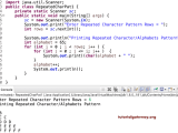 Java Program To Print Repeated Character Pattern