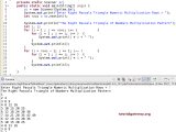 Java Program To Print Right Pascals Triangle Of Multiplication Numbers