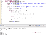 Java Program To Print Right Triangle Of Numbers In Sine Wave Pattern