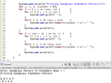 Java Program To Print Sandglass Alphabets Pattern