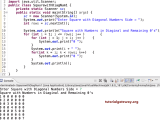 Java Program To Print Square With Diagonal Numbers Pattern