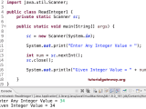 Java Program To Read Integer Value From The Standard Input
