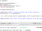 Java Program To Remove First And Last Character In A String