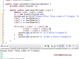 Java Program To Check Triangle Is Valid Using Sides