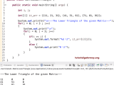 Java Program To Display Matrix Lower Triangle