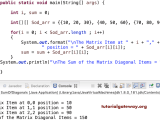Java Program To Find Sum Of Matrix Diagonal