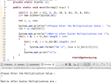 Java Scalar Matrix Multiplication Program