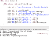 Java String Tostring Method