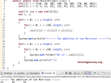 Java Program To Add Two Matrices