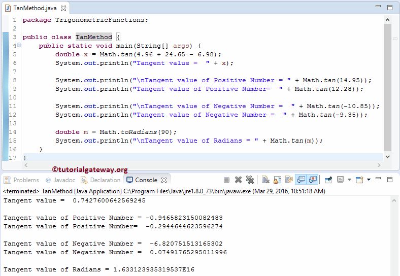Java Tutorial Java Strictmath Tan Double A - Best Sunset Designs in High Resolution