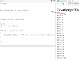 Javascript For Loop