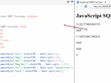 Javascript Sqrt Function