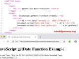 Javascript Getdate Function