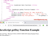 Javascript Getday Function