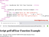 Javascript Getfullyear Function