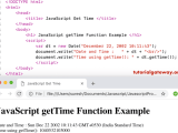 Javascript Gettime Function