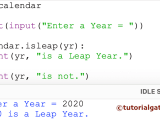 Python Program To Check Leap Year Or Not