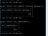 Mysql Bit Length Function