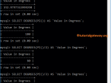 Mysql Degrees Function