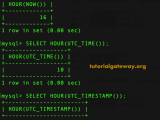 Mysql Hour Function
