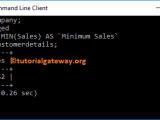 Mysql Min Or Minimum Function