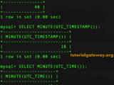 Mysql Minute Function