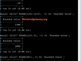 Mysql Round Function