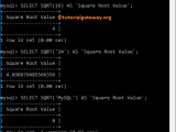 Mysql Sqrt Function