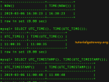Mysql Time Function