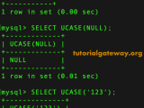 Mysql Ucase Function