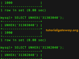 Mysql Unhex Function