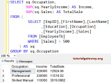 Sql Subquery