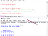 Python Calendar Example