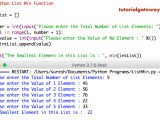 Python Min List Function