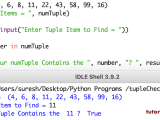 Python Program To Check Item Exists In Tuple