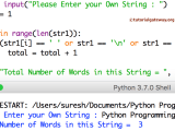 Python Program To Count Total Number Of Words In A String