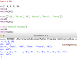 Python Program To Create A Set
