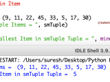 Python Program To Find Smallest Item In A Tuple