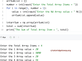 Python Program To Find Sum Of Numpy Array
