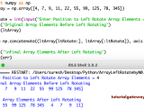 Python Program To Left Rotate A Numpy Array By N