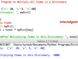 Python Program To Multiply All Items In A Dictionary