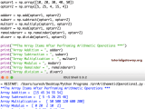 Python Program To Perform Arithmetic Operations On Array