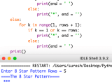 Python Program To Print 8 Star Pattern