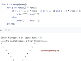 Python Program To Print Alphabet V Star Pattern