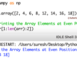 Python Program To Print Array Elements Present On Even Position