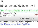 Python Program To Print Array Elements Present On Odd Position