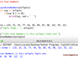 Python Program To Print Even Numbers In Tuple