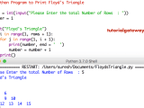 Python Program To Print Floyd S Triangle