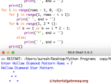 Python Program To Print Hollow Diamond Star Pattern