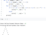 Python Program To Print Hollow Pyramid Star Pattern
